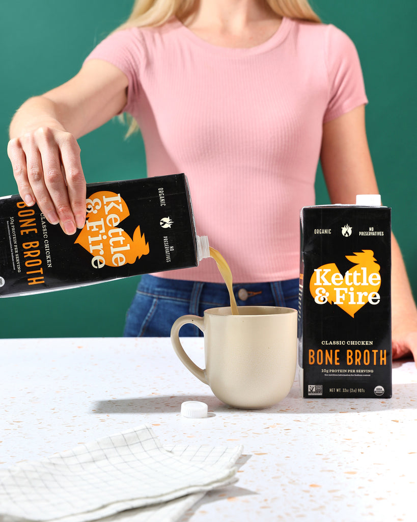 Chicken Bone Broth [Organic Bones | 10g Protein/cup] – Kettle & Fire