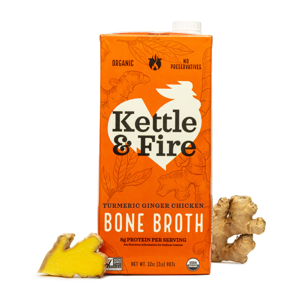 Turmeric Ginger Chicken Bone Broth | Turmeric bone broth [8g Protein ...