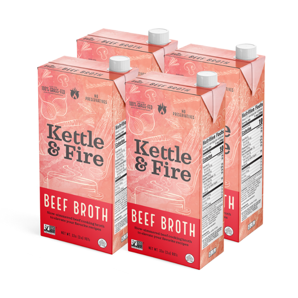 4 Pack: Beef Cooking Broth – Kettle & Fire