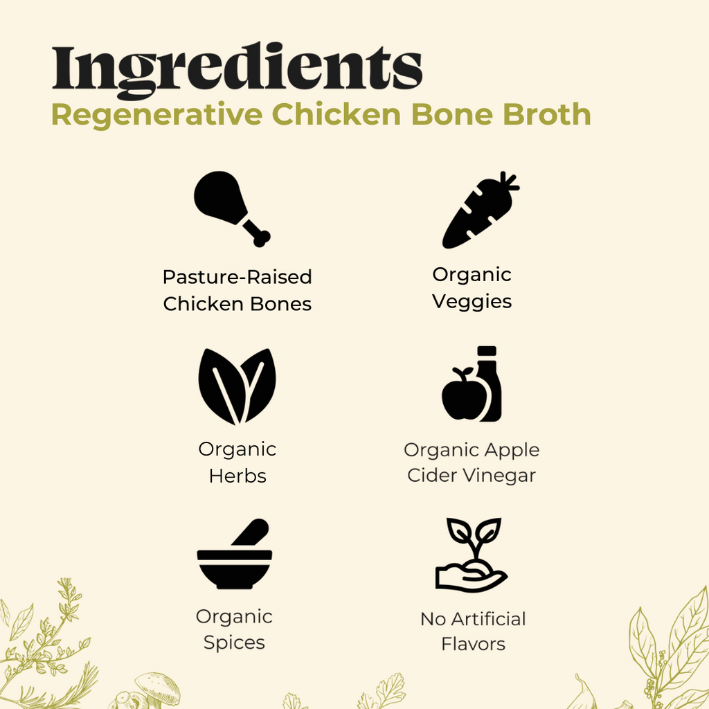 Chicken Bone Broth [Organic Bones | 10g Protein/cup] – Kettle & Fire