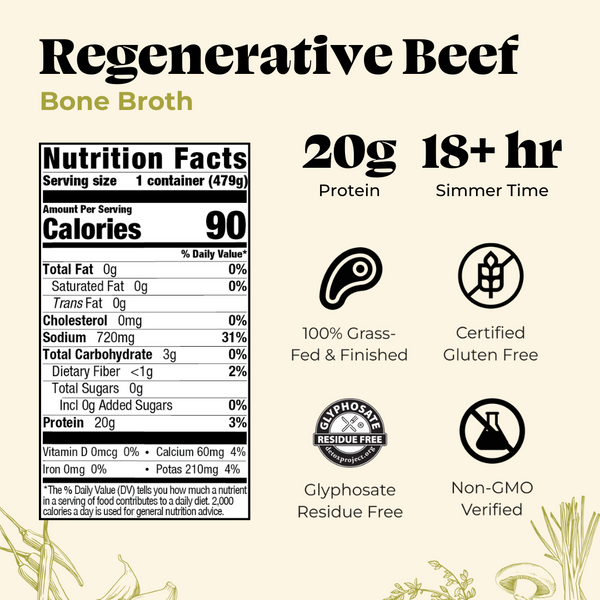 Regenerative Beef Bone Broth - 16.9 oz – Kettle & Fire