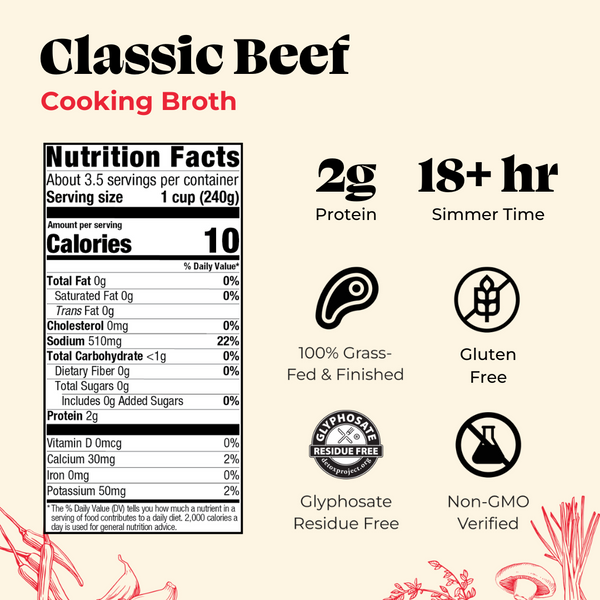 4 Pack: Beef Cooking Broth – Kettle & Fire