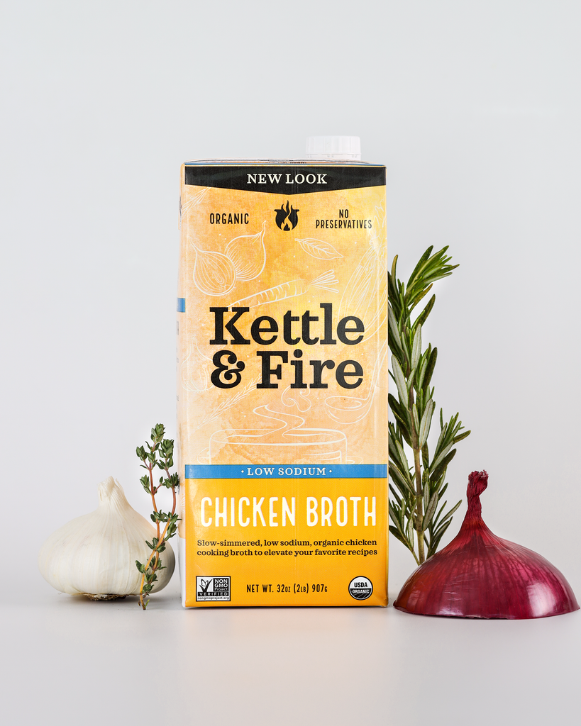 4 Pack: Chicken Low Sodium Cooking Broth - 32oz – Kettle & Fire