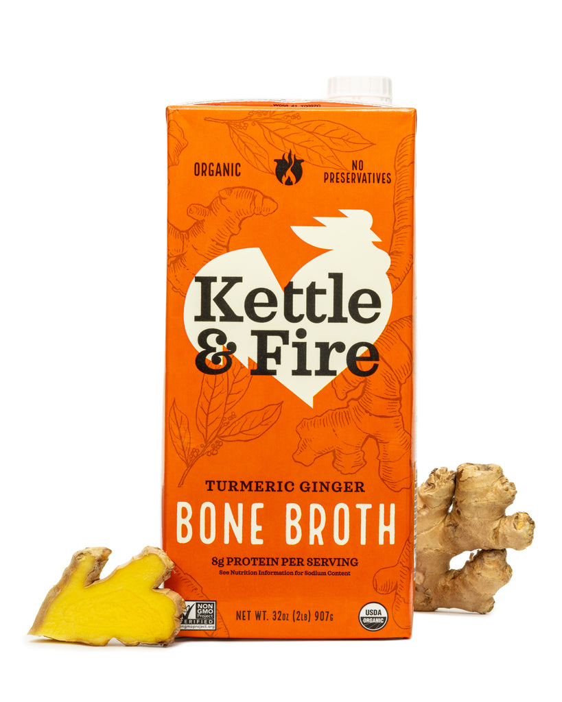 Turmeric Ginger Chicken Bone Broth | Turmeric bone broth [8g Protein ...