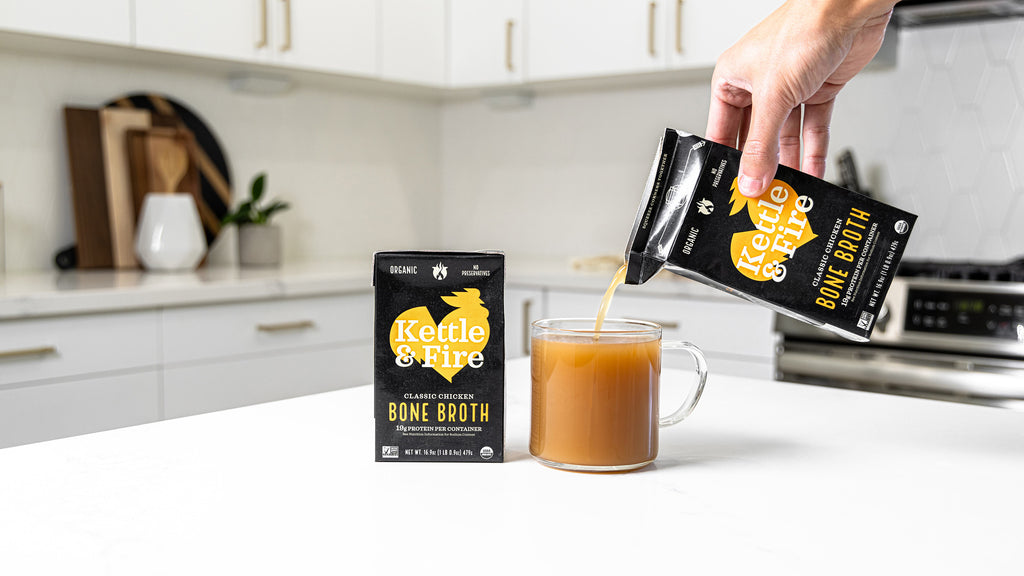 Chicken Bone Broth [Organic Bones | 19g Protein/cup] – Kettle & Fire