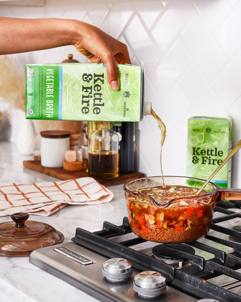4 Pack: Vegetable Low Sodium Cooking Broth - 32oz – Kettle & Fire
