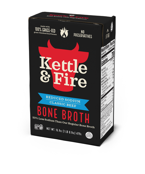 100% Grass-fed Beef Bone Broth [Reduced Sodium] – Kettle & Fire