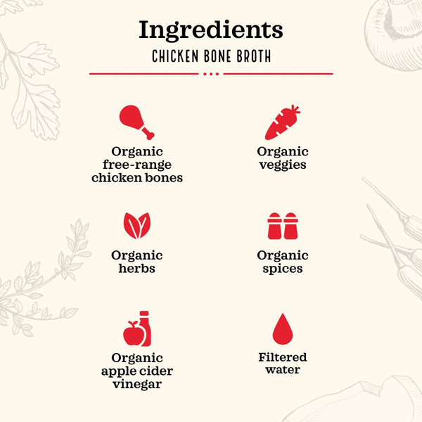 Chicken Bone Broth [Organic Bones | 10g Protein/cup] – Kettle & Fire